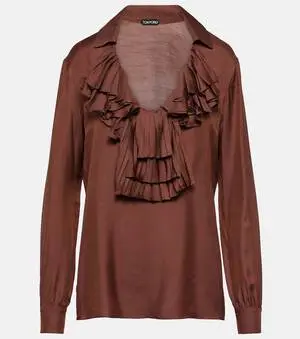 TOM FORD Ruffled Twill Blouse