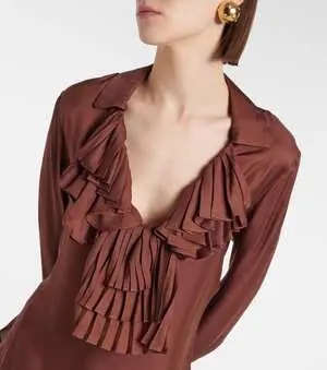 TOM FORD Ruffled Twill Blouse
