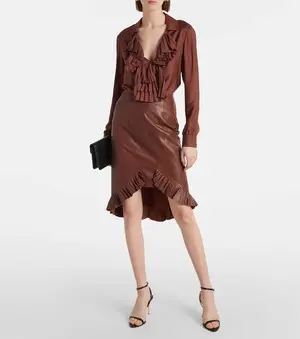 TOM FORD Ruffled Twill Blouse