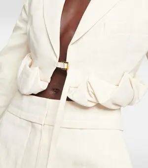Jacquemus La Croissant Linen-blend Jacket
