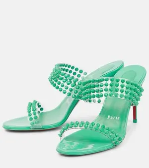 CHRISTIAN LOUBOUTIN Spike Only 85 Pvc And Leather Sandals - Green