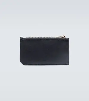 Saint Laurent Tiny Cassandre Fragments Leather Card Holder