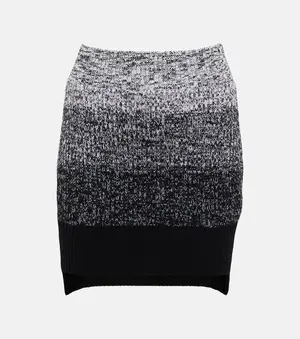 Victoria Beckham Striped Wool Skirt