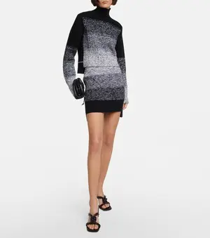 Victoria Beckham Striped Wool Skirt