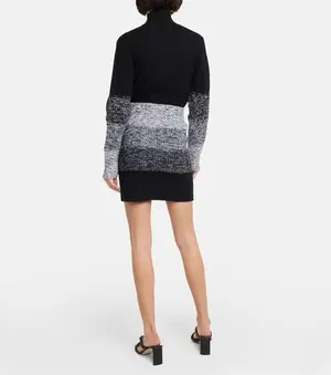 Victoria Beckham Striped Wool Skirt