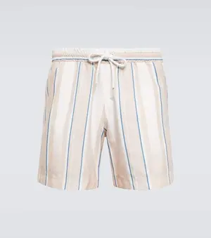 Commas Striped Swim Shorts - Beige
