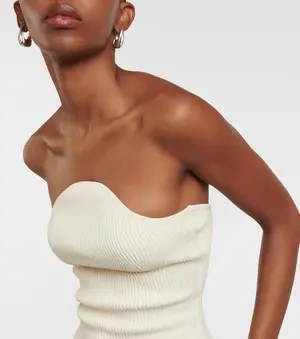 Khaite Jericho Ribbed-knit Bustier