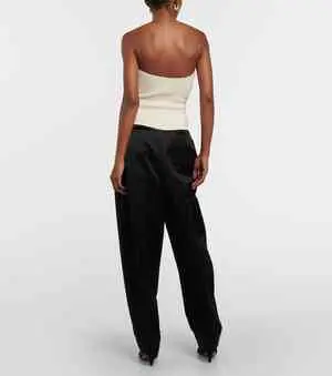 Khaite Jericho Ribbed-knit Bustier