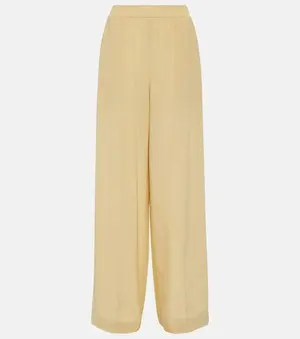 JOSEPH Hulin Wide-leg Silk Crepe Pants - Beige