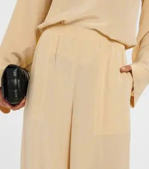 JOSEPH Hulin Wide-leg Silk Crepe Pants - Beige