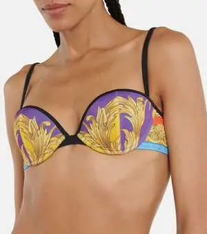 Versace Printed Balconette Bikini Top