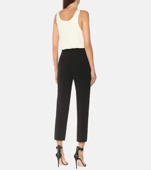 Veronica Beard Renzo High-rise Slim Cropped Pants - Black
