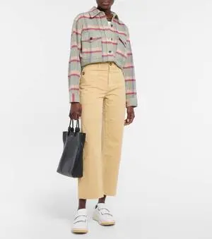 FRAME High-rise Cropped Cargo Pants
