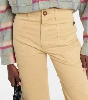 FRAME High-rise Cropped Cargo Pants