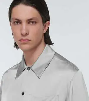 JIL SANDER Shirt 36 Satin Bowling Shirt