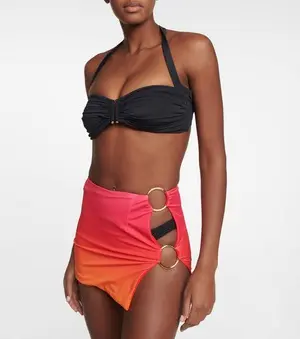 LOUISA BALLOU Double Ring Printed Miniskirt