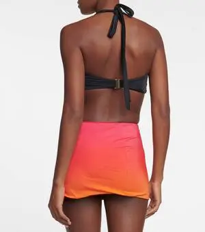 LOUISA BALLOU Double Ring Printed Miniskirt