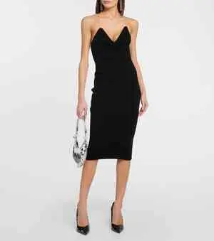 Coperni Knit Bustier Midi Dress