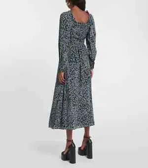 Altuzarra Lillian Printed Silk Midi Dress