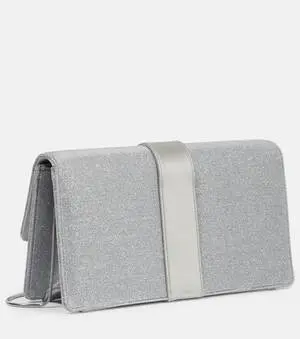 Manolo Blahnik Capri Embellished Clutch - Metallic