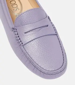 TOD'S Gommino Leather Loafers - Purple