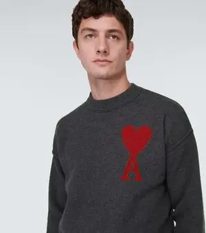 AMI Paris De Coeur Wool Sweater