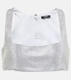 Balmain Embellished Bralette - Silver