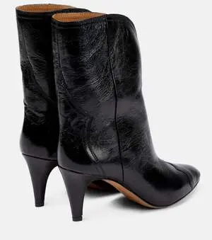 Isabel Marant Étoile Dytho Crinkled Leather Ankle Boots