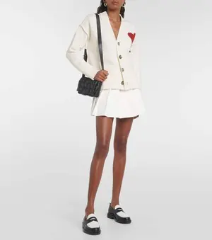 AMI Paris De Coeur Virgin Wool Cardigan