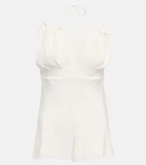 TOTEME Gathered Silk Top