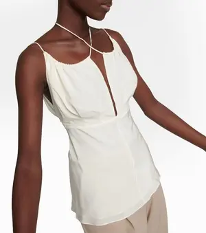 TOTEME Gathered Silk Top