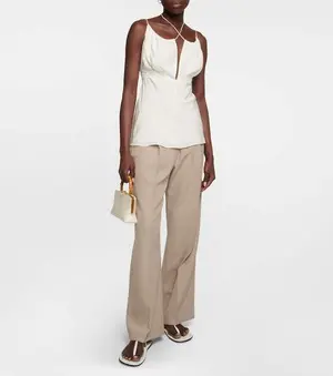 TOTEME Gathered Silk Top