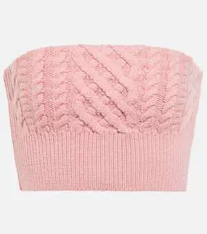 EMILIA WICKSTEAD Bimba Cropped Bustier - Pink