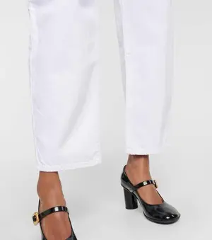 FRAME Long Barrel High-rise Barrel-leg Jeans