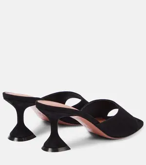Amina Muaddi Lupita Suede Mules