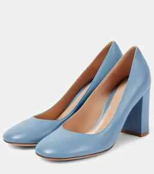 GIANVITO ROSSI 85 Leather Pumps - Blue