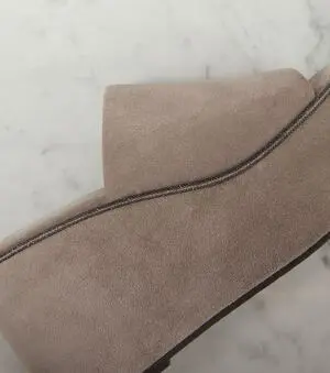 Brunello Cucinelli Suede Platform Slides