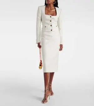 Alessandra Rich Sequined Tweed Jacket