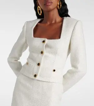 Alessandra Rich Sequined Tweed Jacket