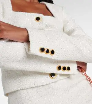 Alessandra Rich Sequined Tweed Jacket