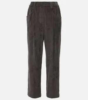 Brunello Cucinelli Pleated Cotton Straight Pants