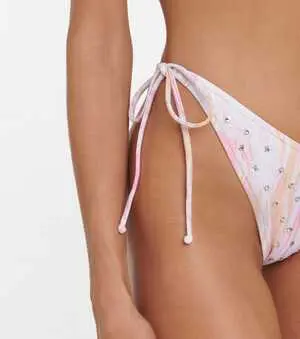 REINA OLGA Susan Embellished Bikini Bottoms