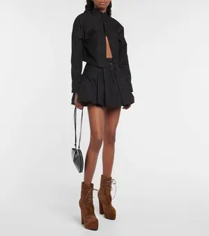 Alaïa Trekk Suede Ankle Boots - Brown