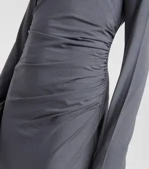 Vince Ruched Jersey Midi Dress