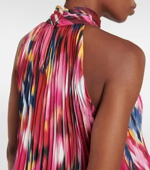 Simkhai Yasenia Printed Plisse Top