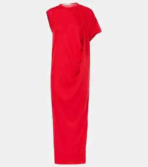 Stella McCartney Draped Wool Maxi Dress