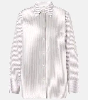 Vince Striped Cotton Poplin Shirt
