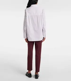 Vince Striped Cotton Poplin Shirt