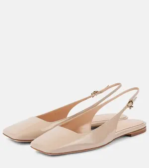 GIANVITO ROSSI Patent Leather Ballerina Flats