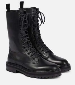 JIMMY CHOO Cora Leather Combat Boots